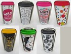 CIROA Double Walled Insulated Ceramic Travel Mug ASSORTED DESIGNS ...
