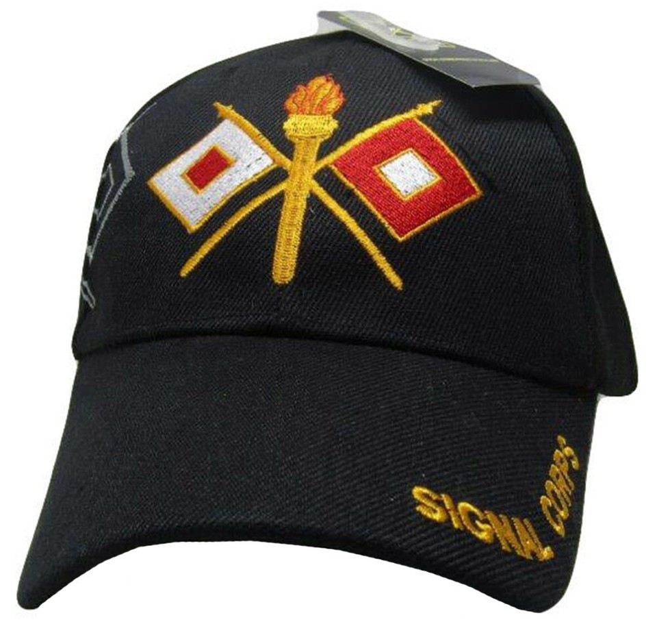 US Military Signal Corps Black Baseball Cap (LICENSED) | eBay