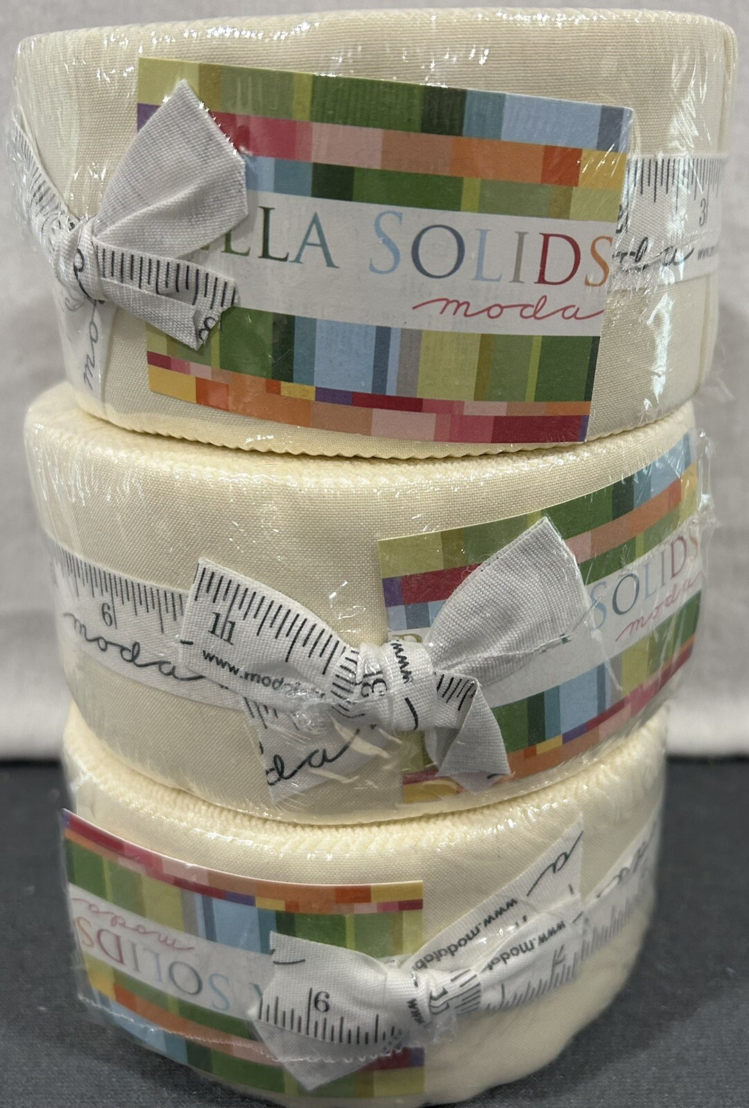 Moda Bella Solids Snow Jelly Rolls | eBay