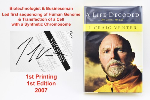 SIGNED! J. Craig Venter 1st/1st A Life Decoded Memoir DNA Sequencing ...