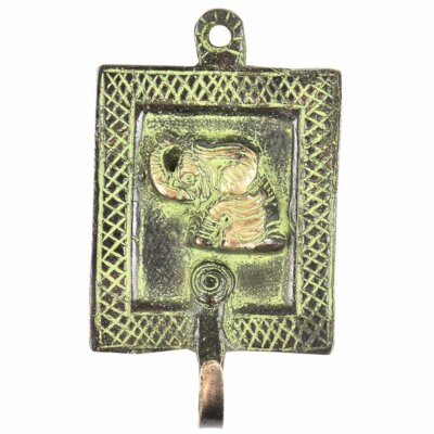 Door Hat Holder Multicolor Antique Coat Rack Brass Wall Hooks Elephant ...