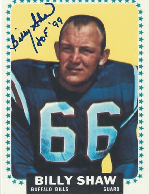Billy Shaw Signed Autographed 4 x 5.5 Photo Buffalo Bills HOF 99 B | eBay