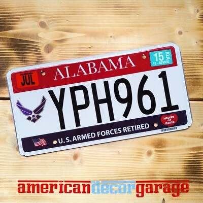 USA Nummernschild*USKennzeichen*License plate*Veteran *Alabama US Armed ...