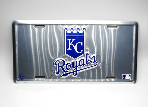 Licensed MLB KC KANSAS CITY ROYALS 3D EMBOSSED METAL CAR NOVELTY ...