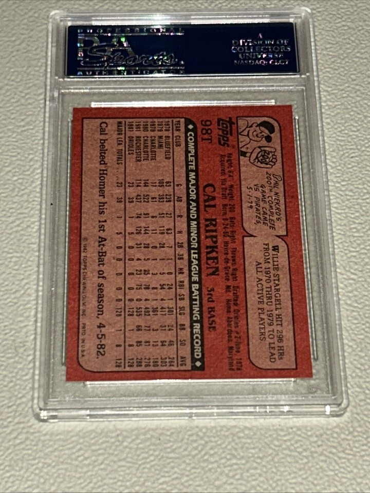 Cal Ripken Jr HOF 1982 Topps Traded Rookie Card PSA 10 | eBay