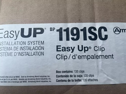 Armstrong Surface Mount Ceiling Clips Galvanized Steel 135-Pack - Easy ...