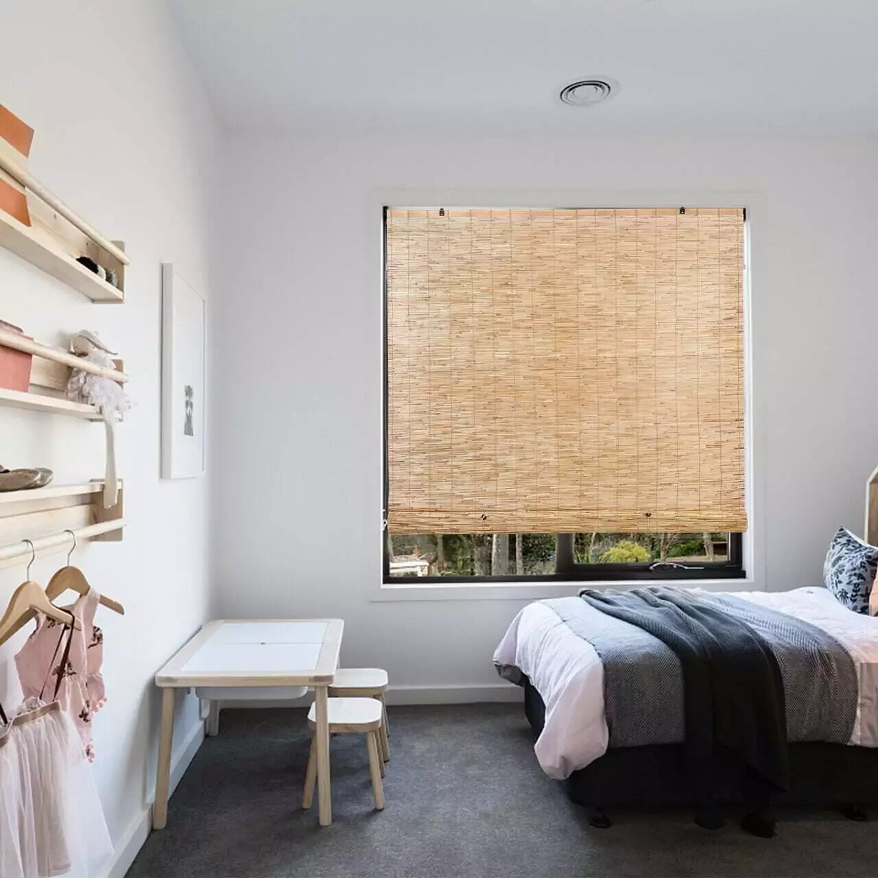 48'' X 72'' Outdoor Roll Up Bamboo Reed Blind Patio Sun Shade Light ...