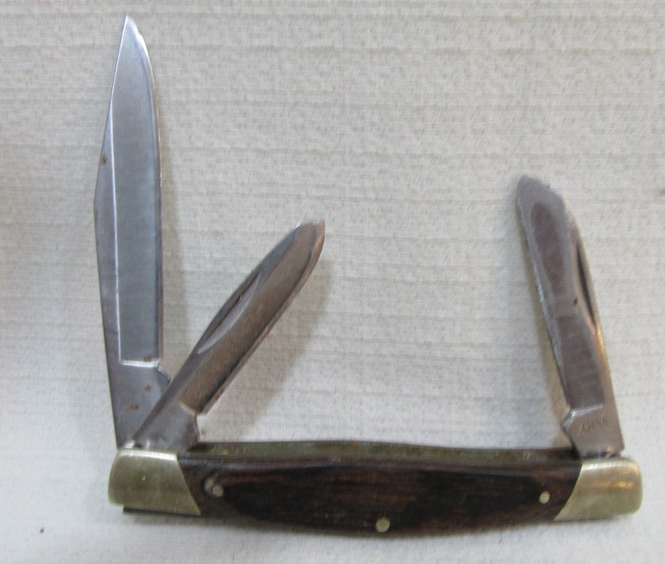 Buck 373 Trio Pocket Knife 3 Blade Date Code & wood tones Vary | eBay