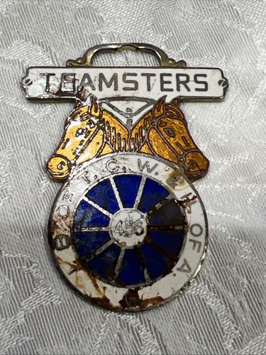 Teamsters Enamel Color | Watch Fob | I.B. of T.C. W & H of A | Vintage ...