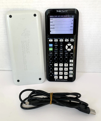 Texas Instruments TI-84 Plus CE Graphing Calculator w/Cover Charger ...