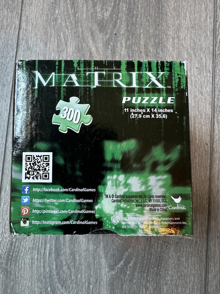 The Matrix 300 Piece Jigsaw Puzzle 11x14 Cardinal Adult Sci-Fi Movie ...