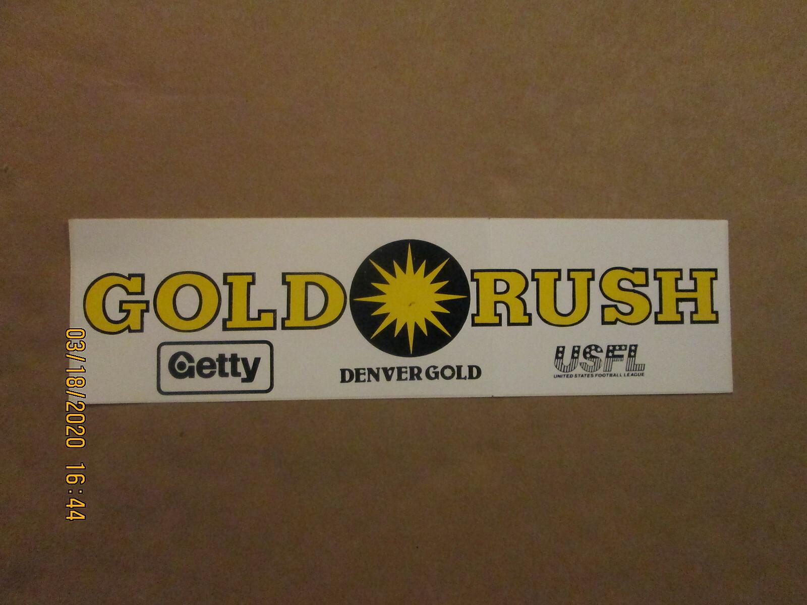 USFL Denver Gold Vintage Defunct GOLD RUSH Circa 1980's Team Logo ...