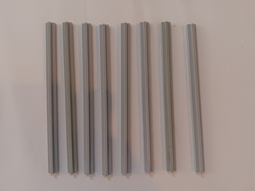8 LEGO Train Track Plain Rail Straight Piece Part 3228c RARE Grey 3228 ...