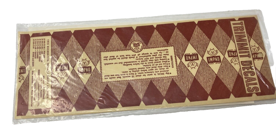 Trimmit Decals Stickers Floral Flower Art 1960s Vintage NOS Decoupage ...