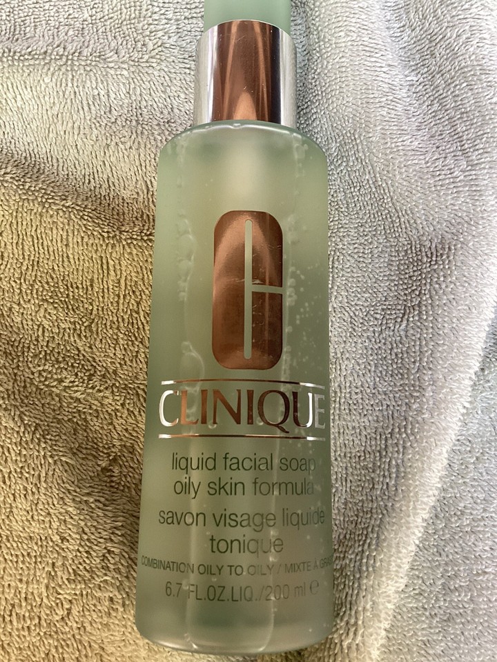 Clinique Liquid Facial Soap Oily Skin Formula 6.7 Oz 200 mL With Pump ...