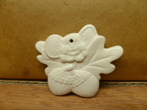 C-0985 Lot of (3) Acorn Mice Fall Christmas ornaments 2"T Ceramic ...