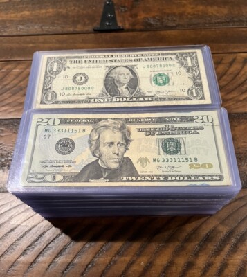 US Currency Star Notes / Fancy Serial Numbers (Lot Of 129 Notes-$244 ...