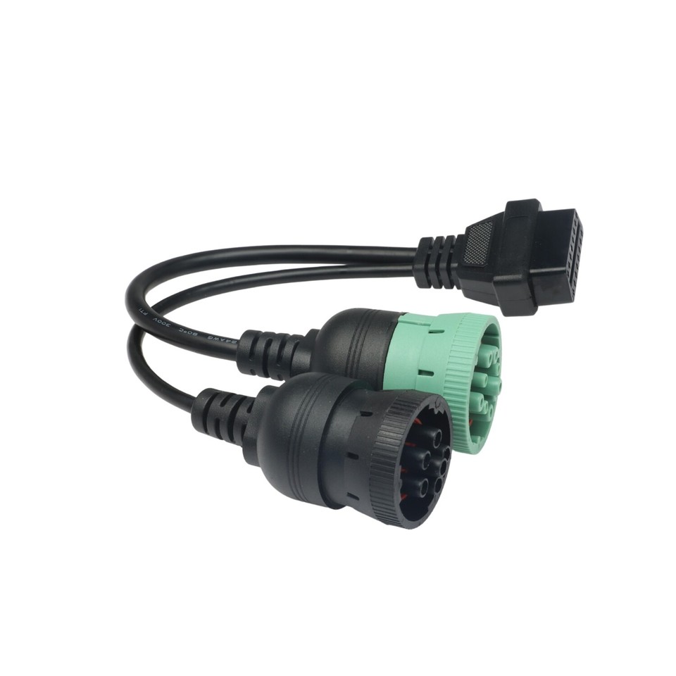 OBD2 6 Pin J1708 or 9 Pin J1939 to 16 Pin Adapter Cable for Heavy Duty ...