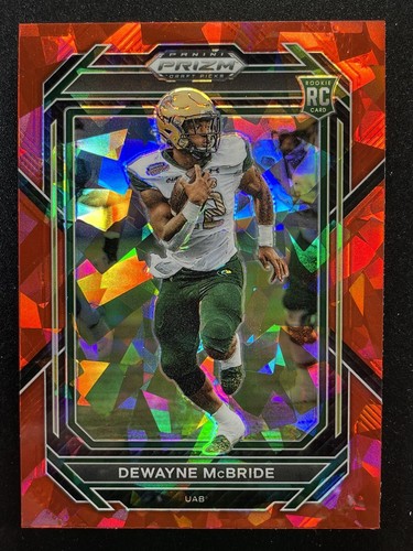 2023 Panini Draft Picks Red Ice PRIZM Rookie #131 Dewayne McBride ...