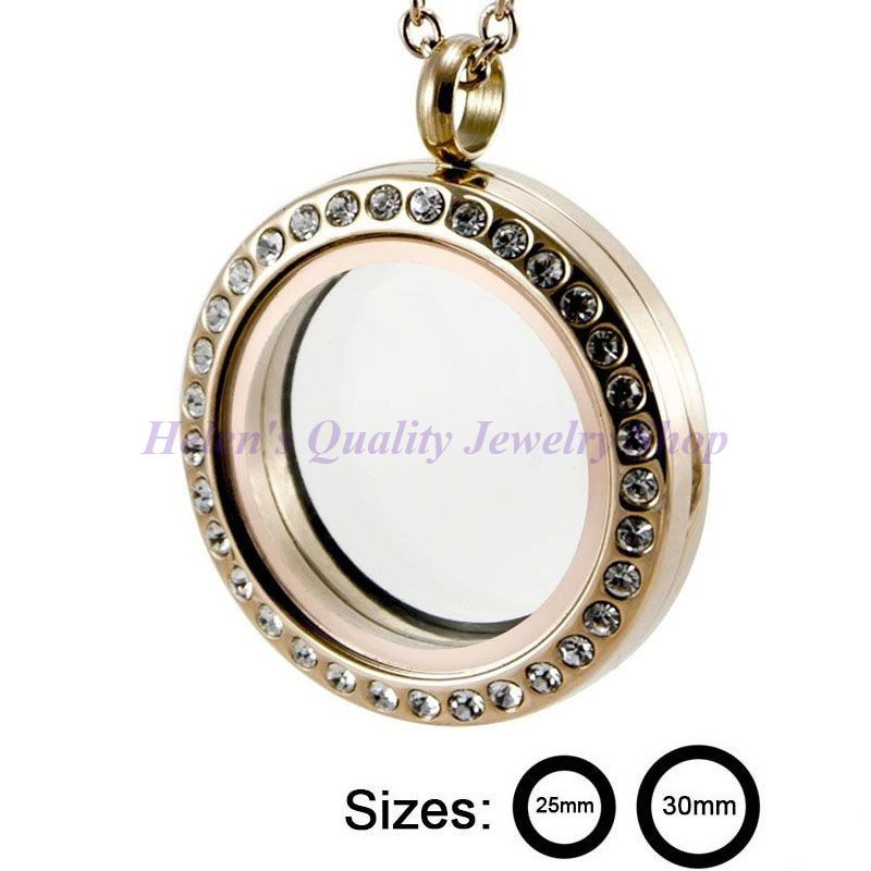 316L Stainless Steel Waterproof Screw Open Floating Glass Locket for ...