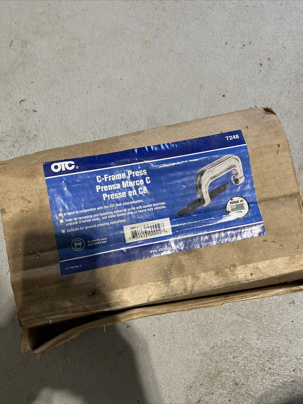 OTC 7248 C-Frame Press for U-Joints, Brake Anchor Pins, Wheel Studs ...