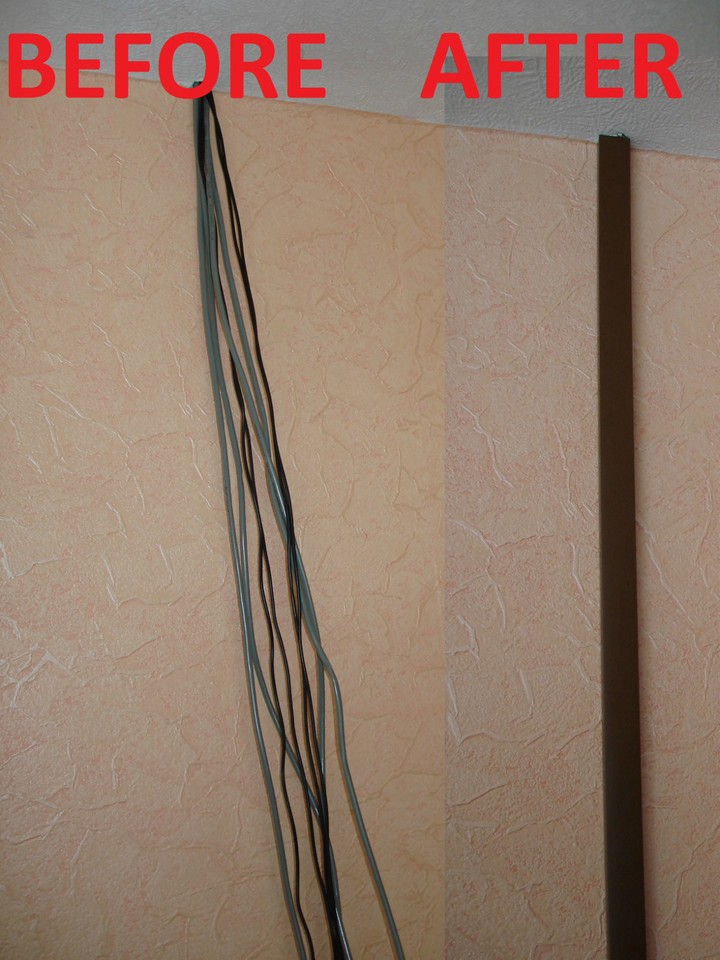 Self Adhesive Mini Trunking White Brown Electrical Cable Conduit Wire ...