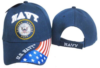 Official US Navy Licensed Navy Emblem Flag Cap Hat | eBay
