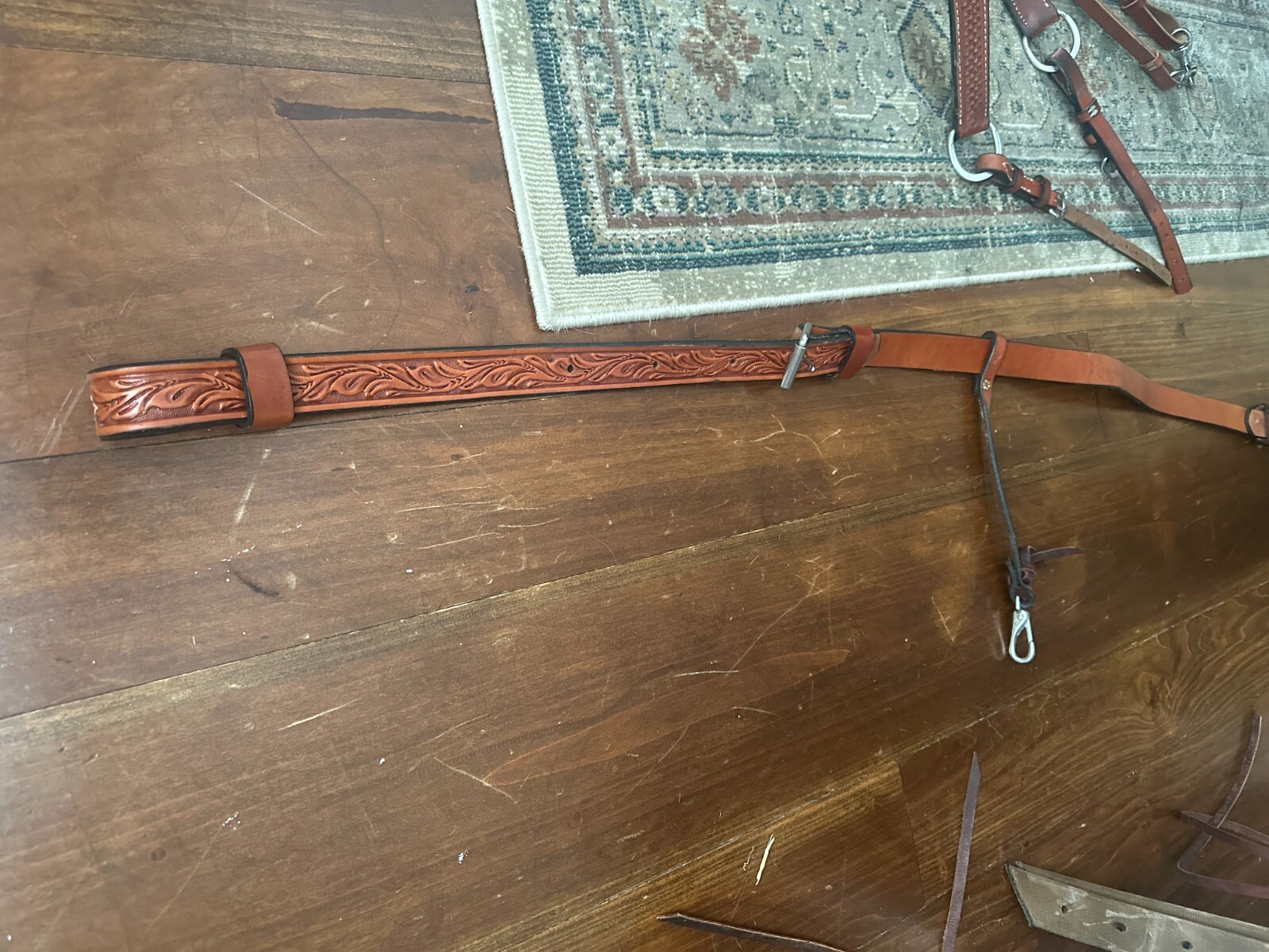 circle y flex 2 saddle 16 Wide, breast collar, flank, girth, and reins ...