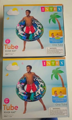 🌀 2 Intex River Rat 48" Inflatable Tubes – Ready for Summer Fun! 🌀 | eBay