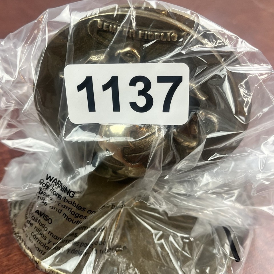 Vtg Gold Brass US Marine Corps EGA Bookend Berntsen Cast Eagle Globe ...