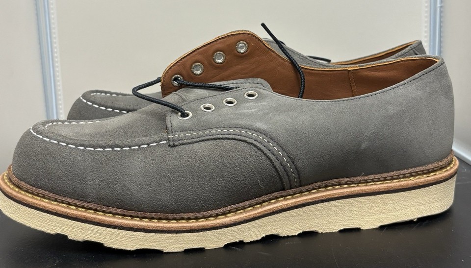 Red Wing 8102 Size 9 D Slate Gray Moc Toe Oxford 8100 8103 8105 8109 ...