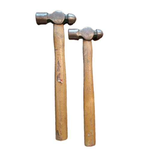 2 Vintage Ball Peen Hammers 13" & 12" handle Green Two Set | eBay