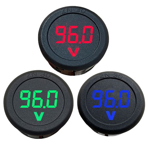 LED Digital Display Circular Two-wire Voltmeter DC 5-100V DC Digital ...