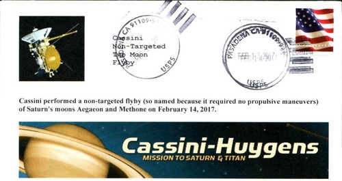 2017 CASSINI-Huygens Moons Aegaeon & Methone Flyby JPL Pasadena 14 ...