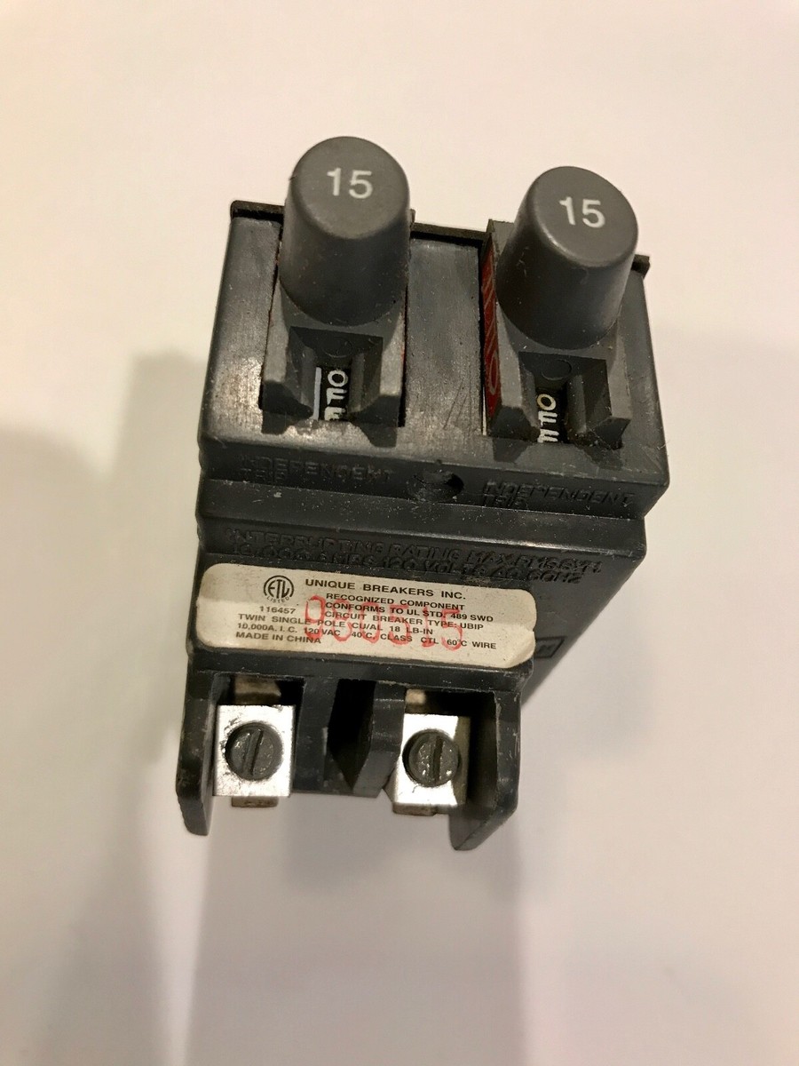 Electrical Panel Breaker View-Pak UBIP1515 15A Pushmatic Dual Circuit ...