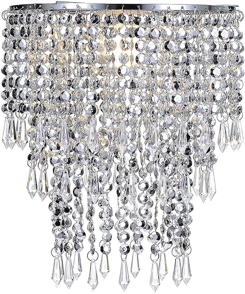 Modern Chandelier Acrylic Crystal Light Shades Droplet Ceiling ...