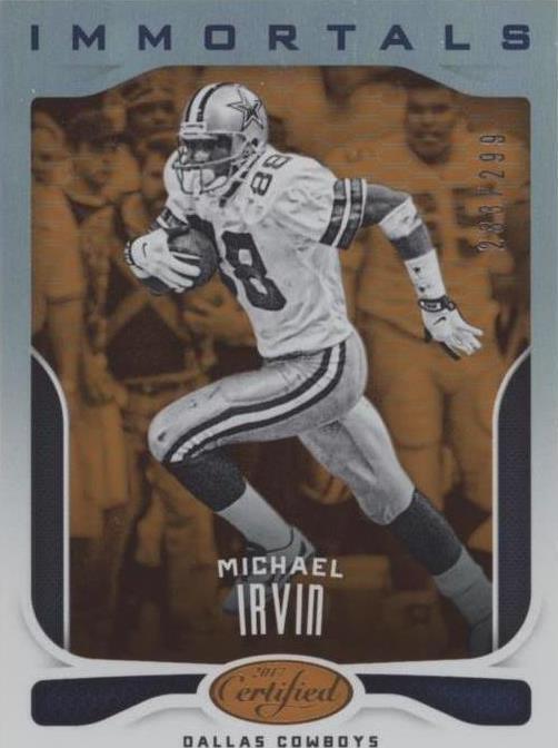 2017 Panini Certified - Immortals Michael Irvin #123 Mirror Orange /299 ...