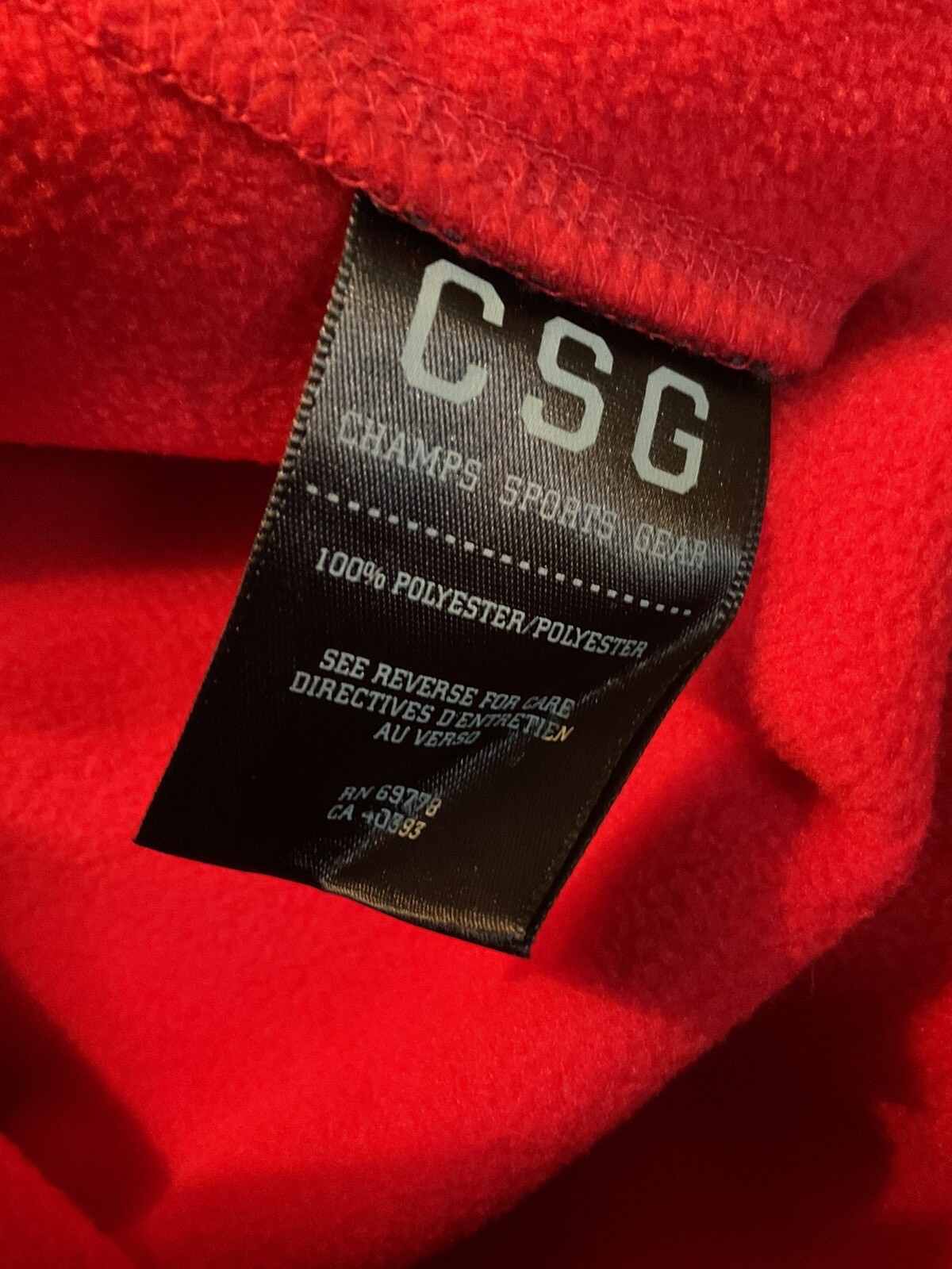 Red With Black Trim CSG SPORTS HOODED JACKET SIZE XL - NWT | eBay