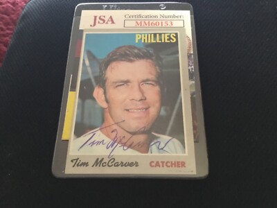 autographed 1970 Topps Tim McCarver . JSA CERT | eBay