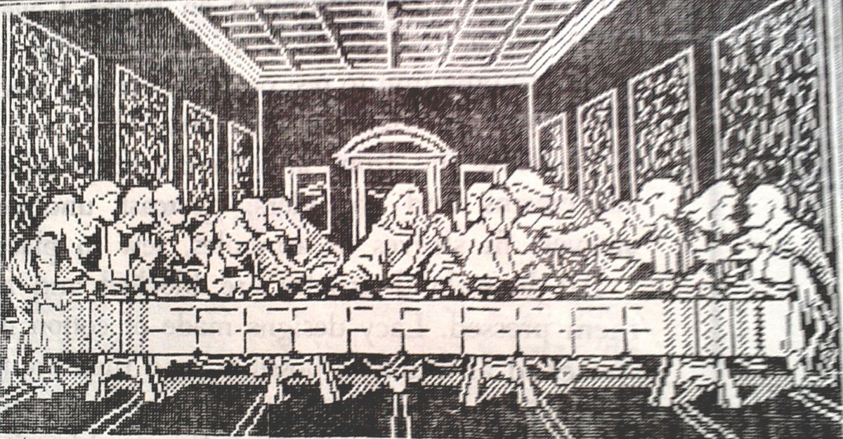 Crochet Pattern For The Last Supper 519 Vintage Filet Design THE LAST