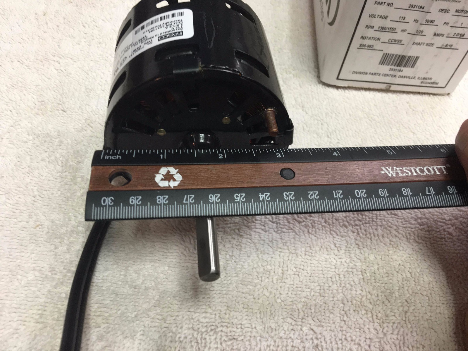 Fan Motor Evaporator Bohn Larkin HEATHCRAFT Peerless 115 Volts 1/20 HP ...