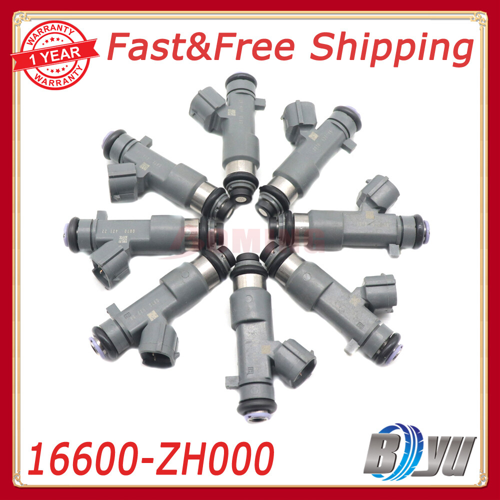 Set of 8 16600-ZH00A Fuel Injectors For Nissan Titan Flex Fuel 2005 ...