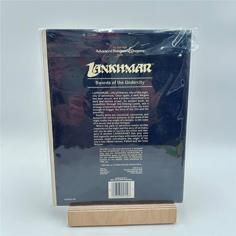 1985 Advanced Dungeons & Dragons TSR Lankhmar Swords of the Undercity ...
