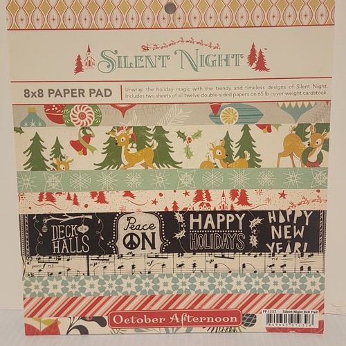 October Afternoon - SILENT NIGHT - 8x8 Paper Pad Scrapbooking Christmas ...