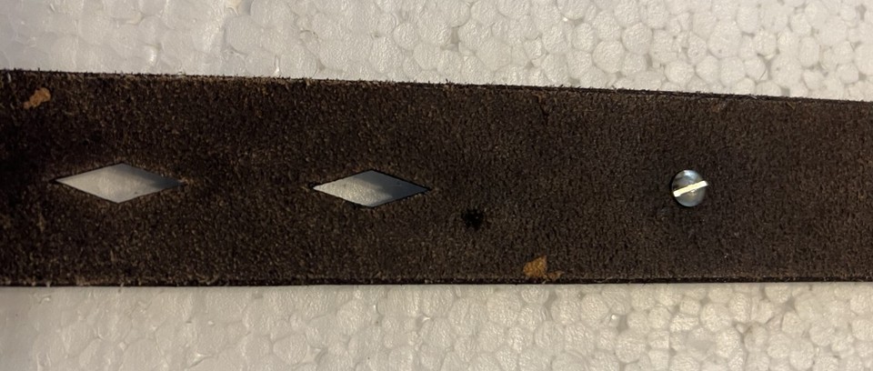 Ladies Brown Leather Belt with Conchos & Laser Cut Mask Pattern - Pre ...