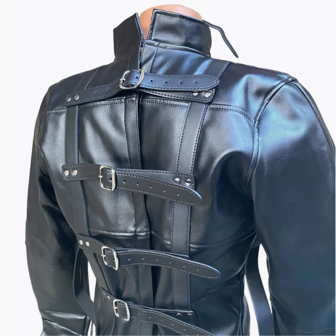 Couples PU Leather Armbinder Restraint Straitjacket Straight Jacket ...