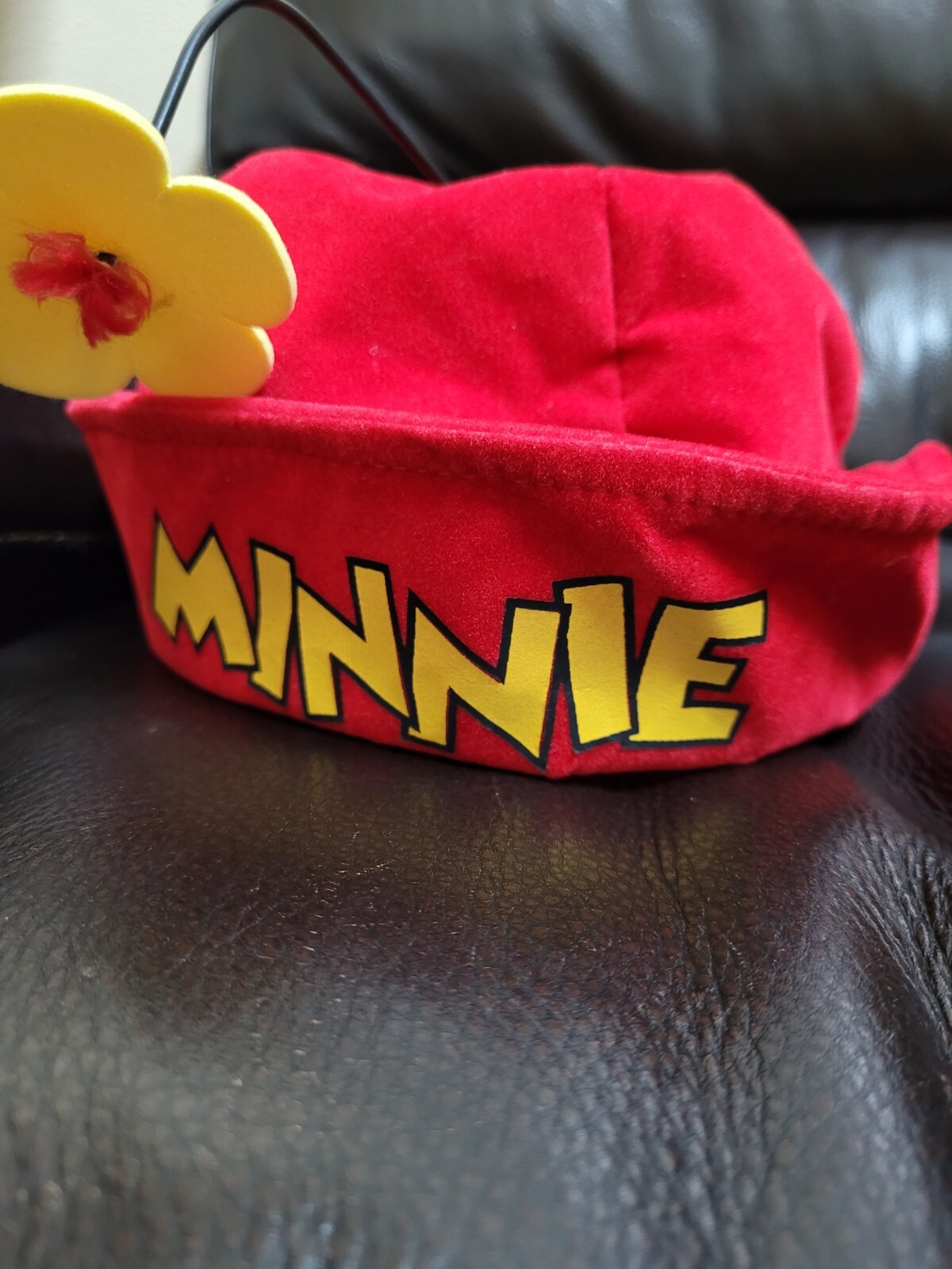 Vintage Goofy Hat Co red felt Minnie Hat with plastic… - Gem