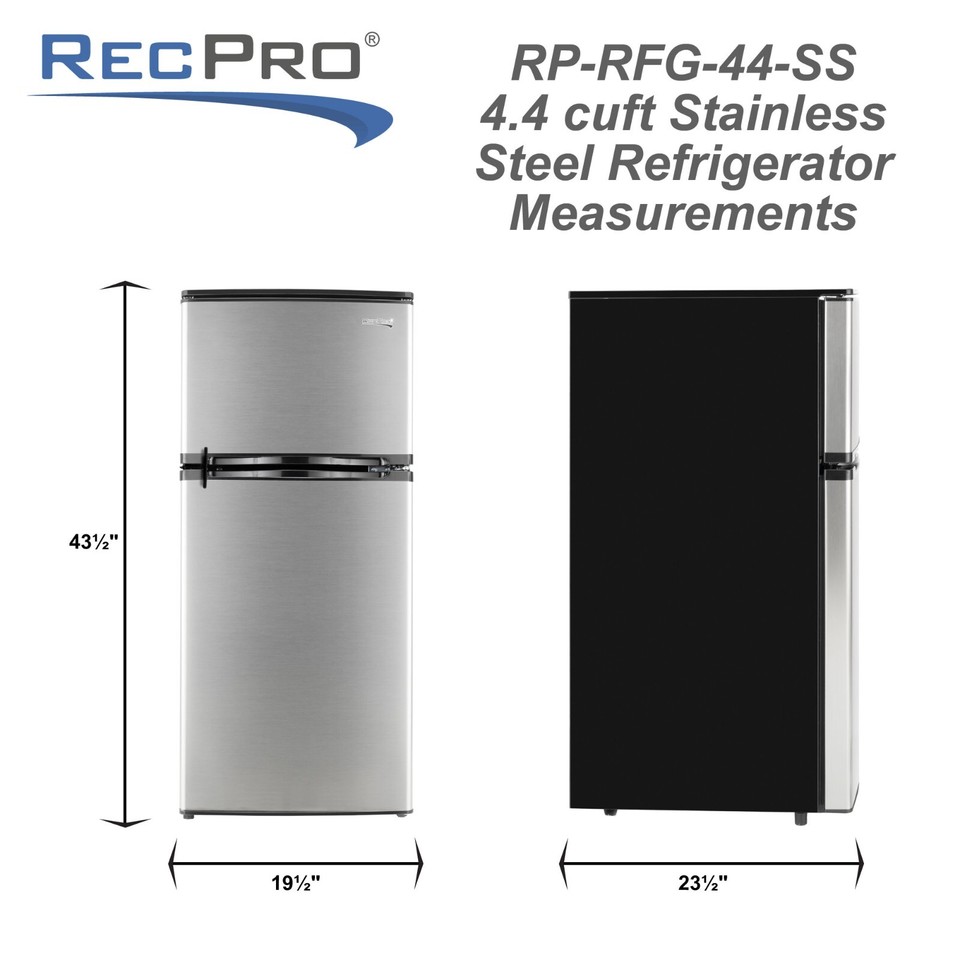 RV Refrigerator Stainless Steel 4.4 Cubic Feet 12V 2 Door Fridge | eBay