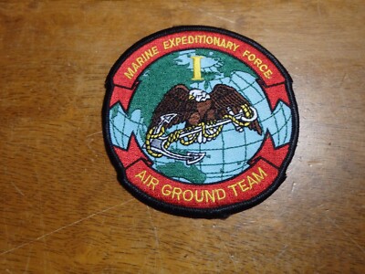 U S MARINE CORPS USMC MARINE EXPEDITIONARY FORCE AIR GROUND COMM PATCH ...