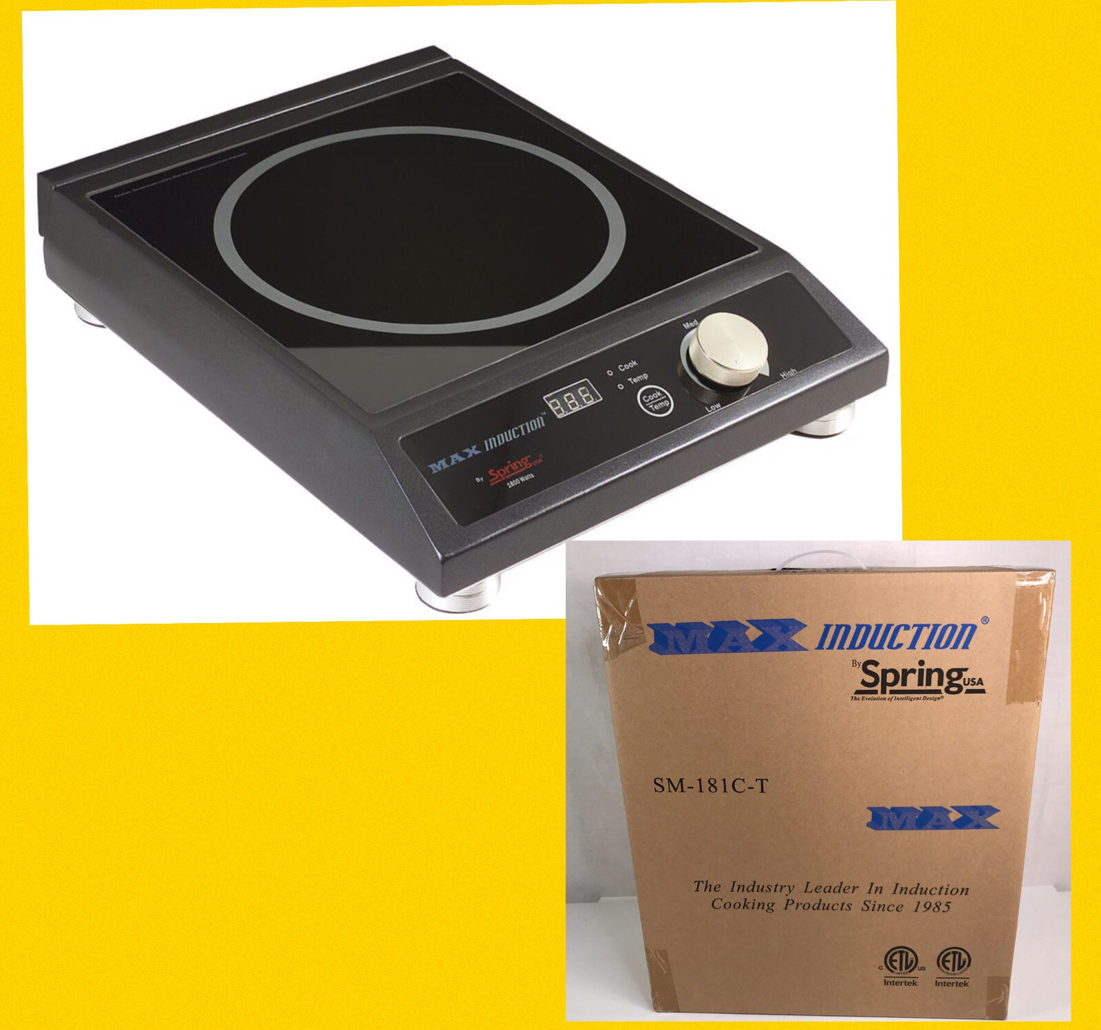 Spring USA Sm-181c-t Max Induction 1800 Watt Countertop Range for sale ...